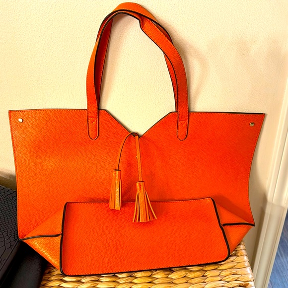 Neiman Marcus | Bags | Nwt Neiman Marcus Orange Tote | Poshmark